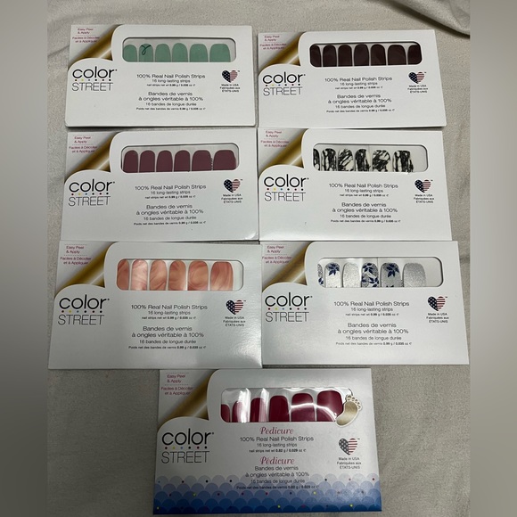 Color Street | Makeup | 6 New Color Street Nail Sets And One Pedicure ...